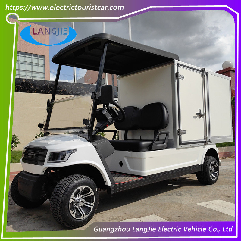 Putih 2 Penumpang Electric Golf Cart Pabrik AC motor 48V Electric Cargo ...